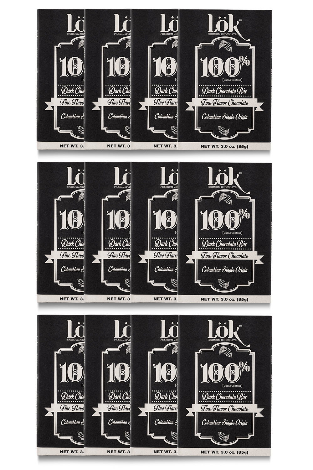 Lök Premium Dark Chocolate Bar 100% Cacao– lokfoods