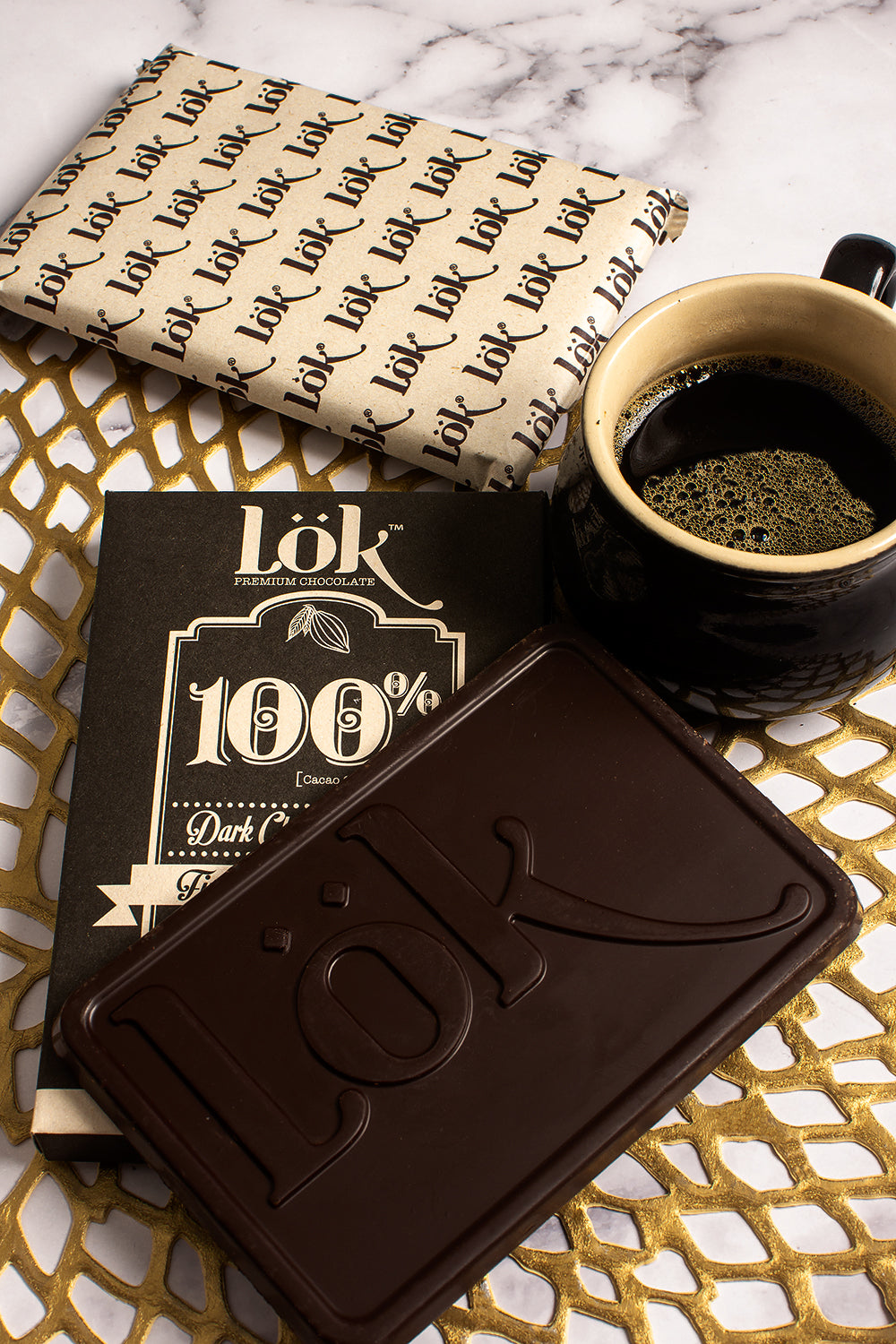 Lök Premium Dark Chocolate Bar 100% Cacao– lokfoods