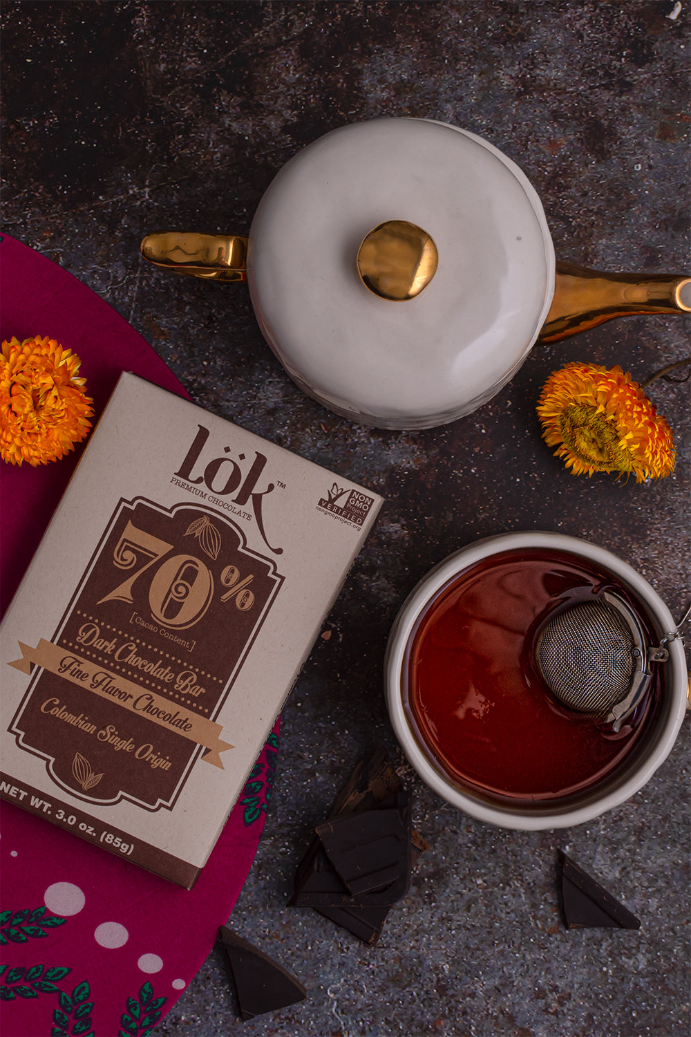 Lök Premium Dark Chocolate Bar 70% Cacao– lokfoods