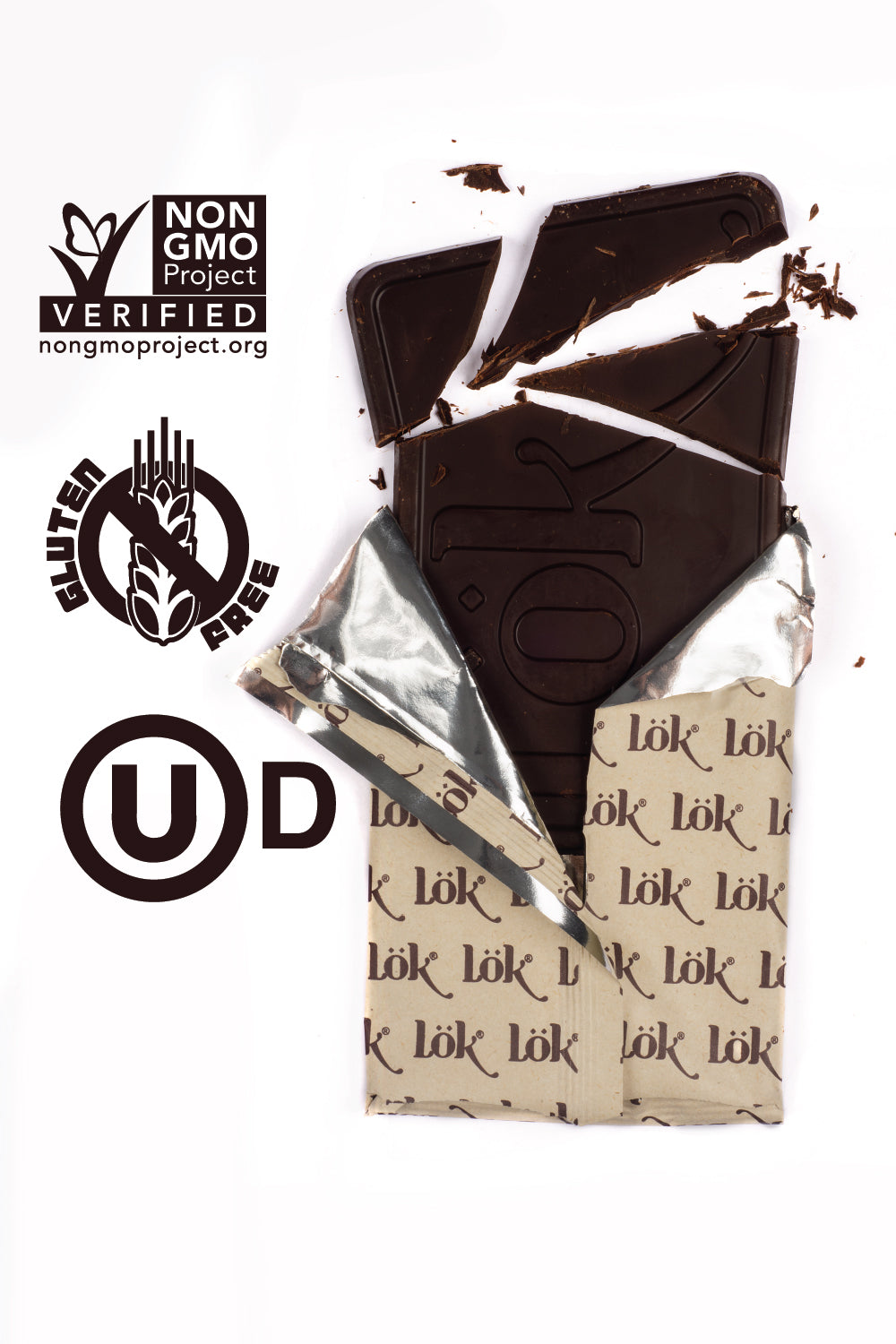Lök Premium Dark Chocolate Bar 100% Cacao– lokfoods
